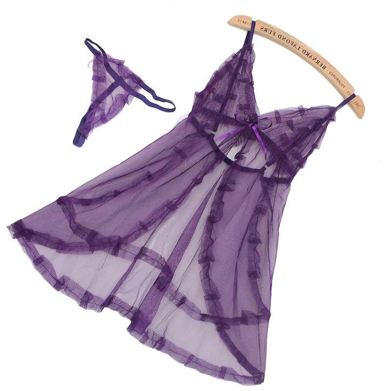 BGEMOY-Kode H-Set Gaun Malam Dress-Bahan Renda-Baju Tidur Transparan ...