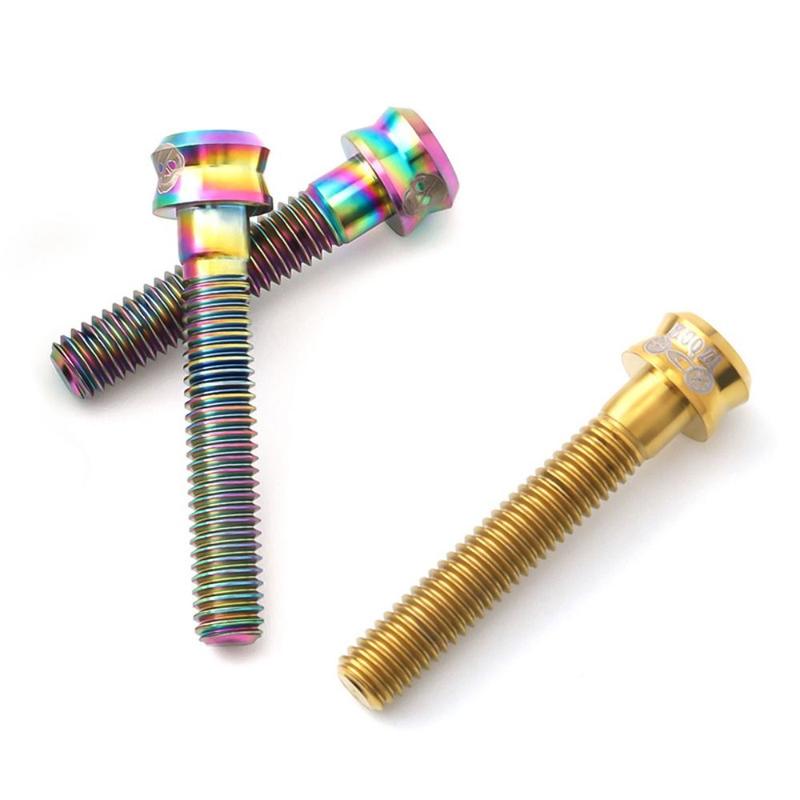 Washer Fixing Bolts M6x30/35mm Bicycle Stem Top Cap Screw Titanium ...
