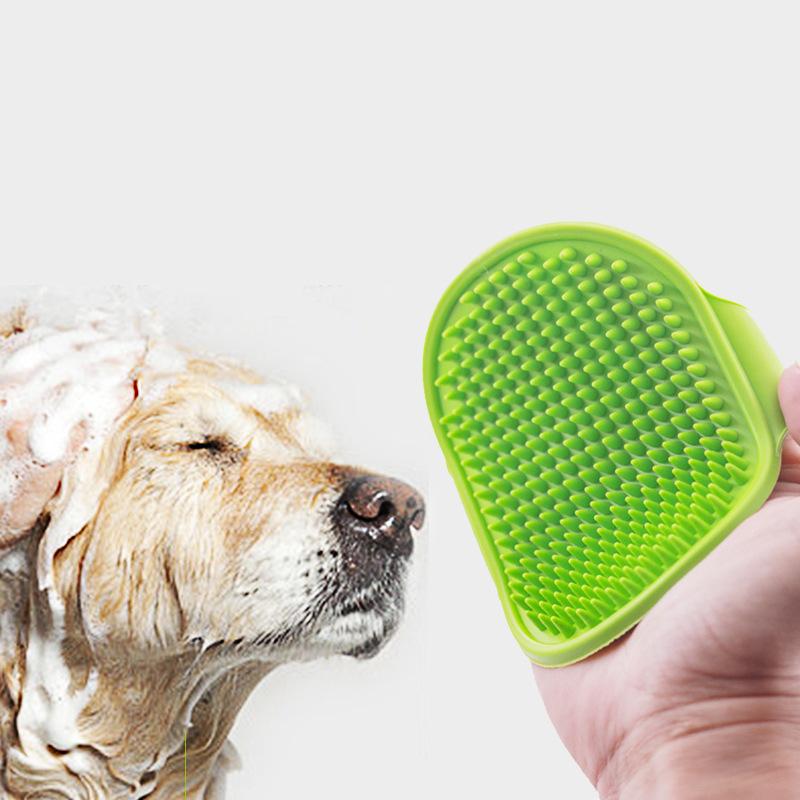 Soft Rubber Dog Brush Comb Cat Bath Brush Rubber Glove Hair Fur ...