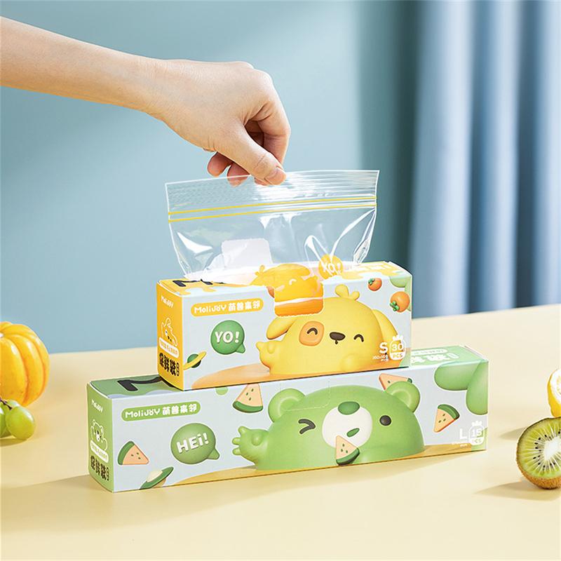 Reusable Zip Lock Bag Food Grade Transparent Storage Bag Refrigerator ...