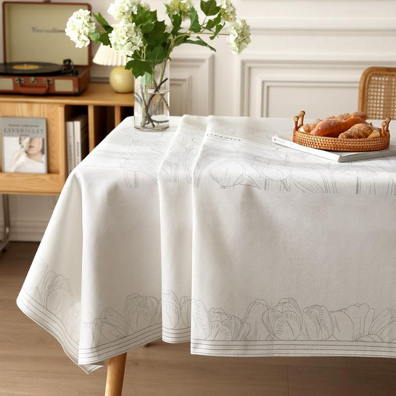 2025 Orange American Style Tablecloth Light Luxury High-end White ...