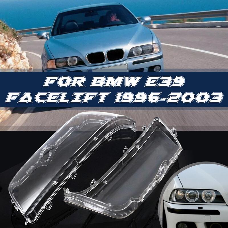 1 Pair Car Headlight Cover Shell Headlight lamp Glass Lens Kit For BMW ...