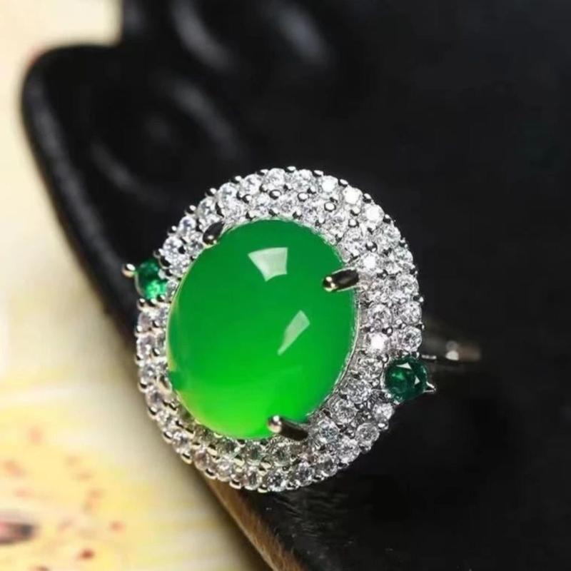 Cincin Jed untuk Lelaki, Jenis Ais, Hijau Penuh, Zamrud Burm - TikTok ...
