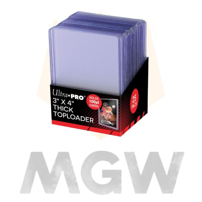 Ultra Pro -3" X 4" (63.5mm x 88.9mm) Thick 100PT Top loader 25CT ...