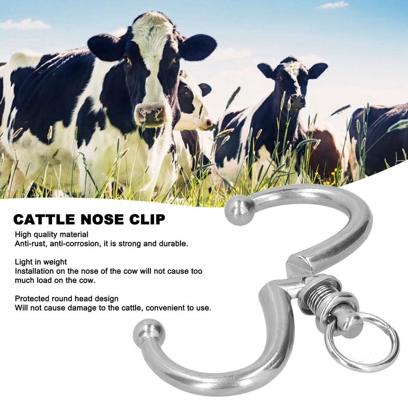 Stainless Steel Spring Cattle Nose Plier Cow Nose Clip Traction ...