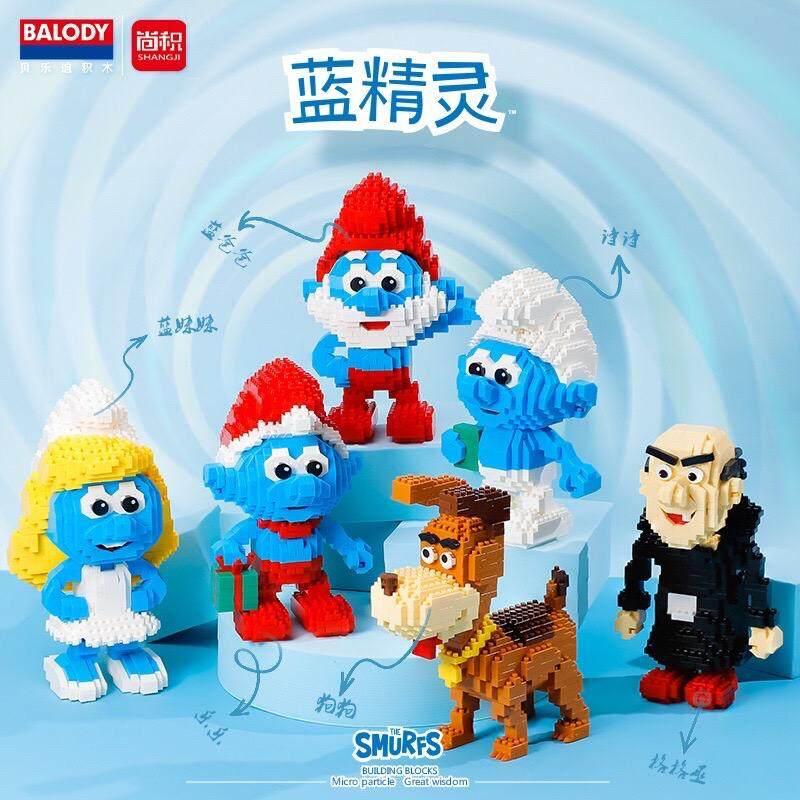ReadyStocks The Smurfs Brick Brick Blocks Nano toys Balody - TikTok Shop Malaysia