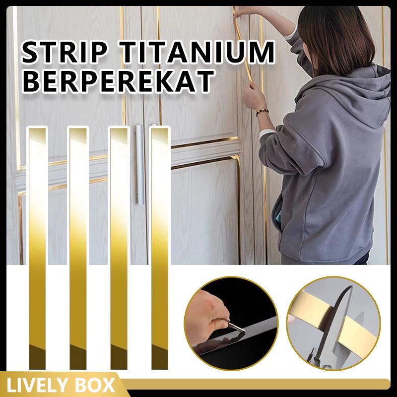 3M List Plat Strip Mirror Gold / Stainless Steel Stiker List Plat Strip ...