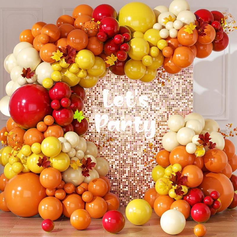 Fall Themed Balloon Arch Kit, 83pcs/set Mixed Color Balloon Set ...