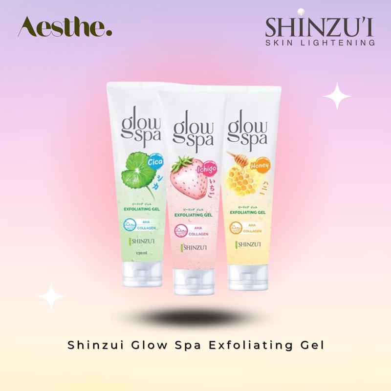 Shinzui Exfoliating Gel Glow Spa Ichigo Cica Honey AHA Collagen - Shop ...