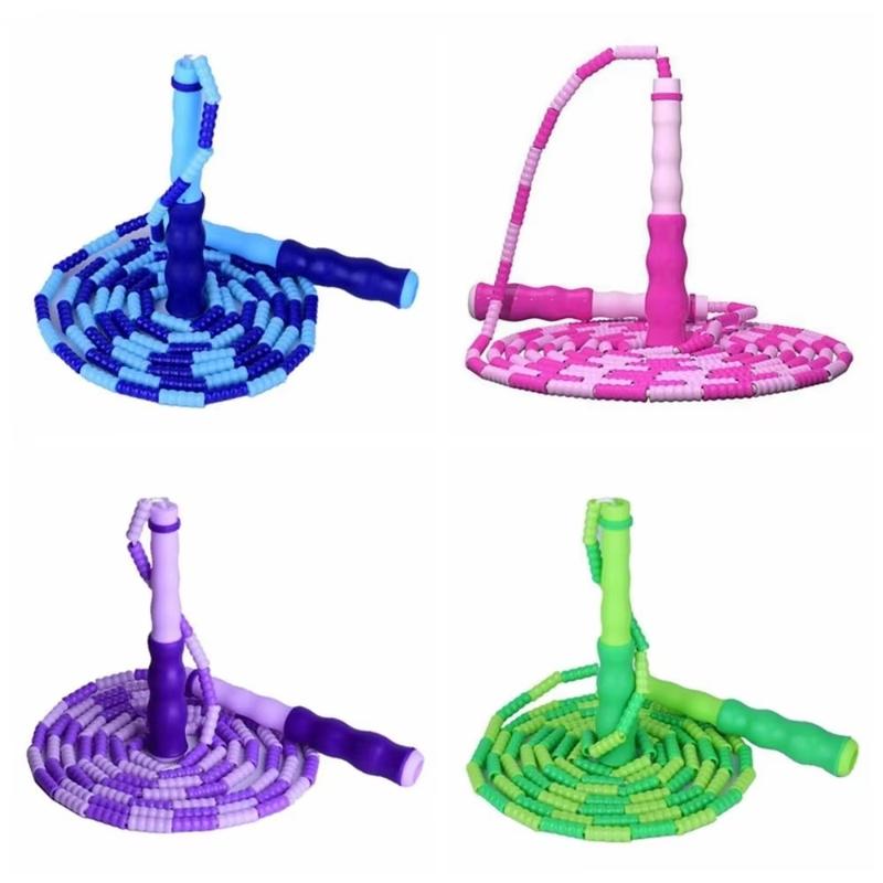 Premium Soft Beaded Segment Tangle-Free Rope Skipping Adjustable ...