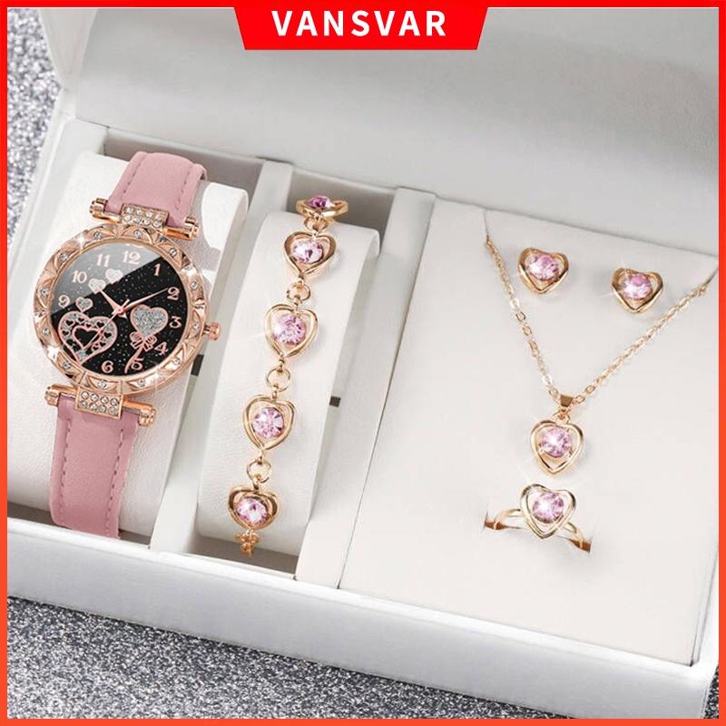 Jam Tangan Kuarza Wanita, Reka Bentuk Hati Fesyen, Jalur Kulit ...