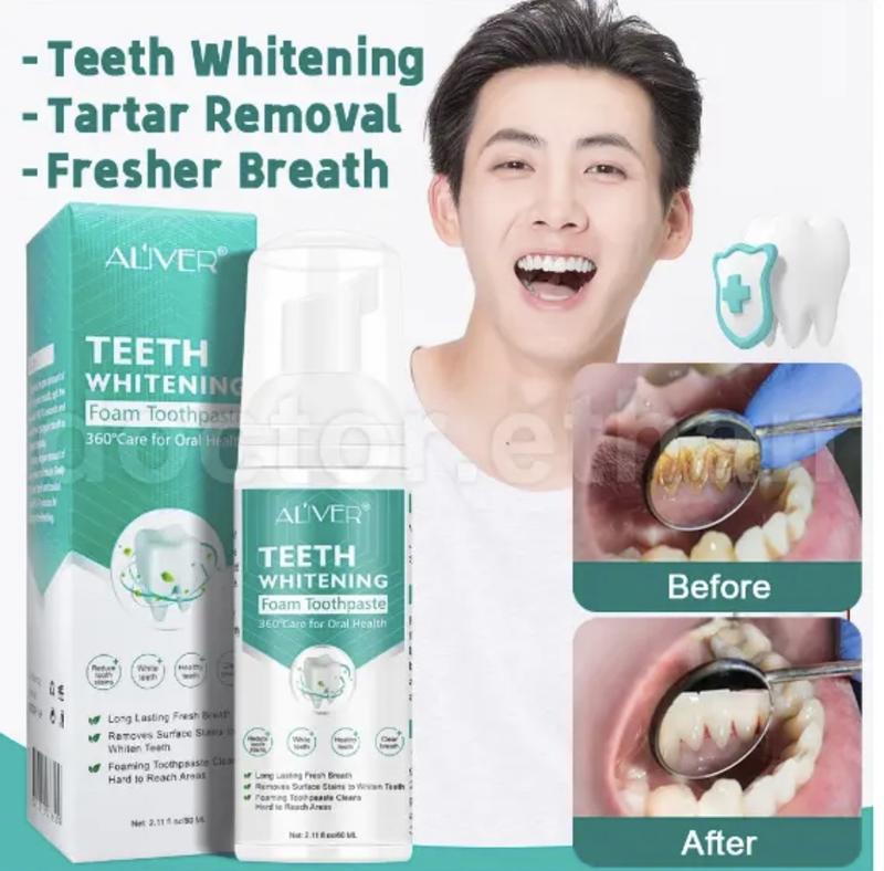 ALIVER / Doctor Tony Teeth Whitening Mousse Toothpaste Remov - TikTok ...