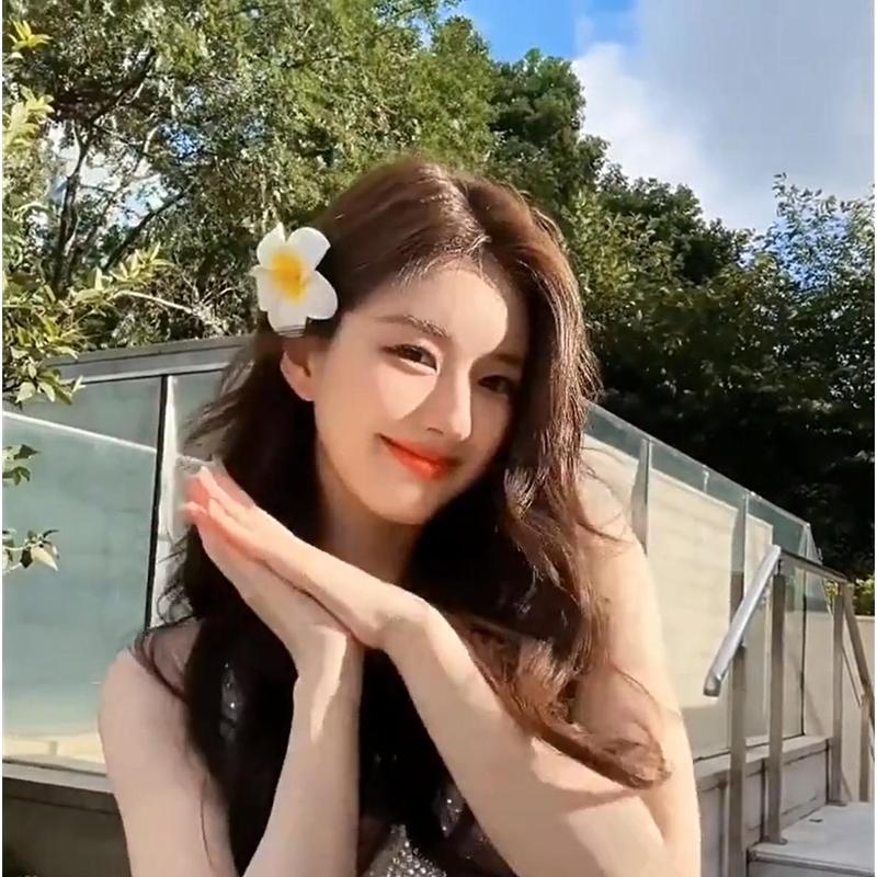 Klip Rambut Bunga Telur, Model Pasangan Lelaki dan Wanita, Hiasan ...