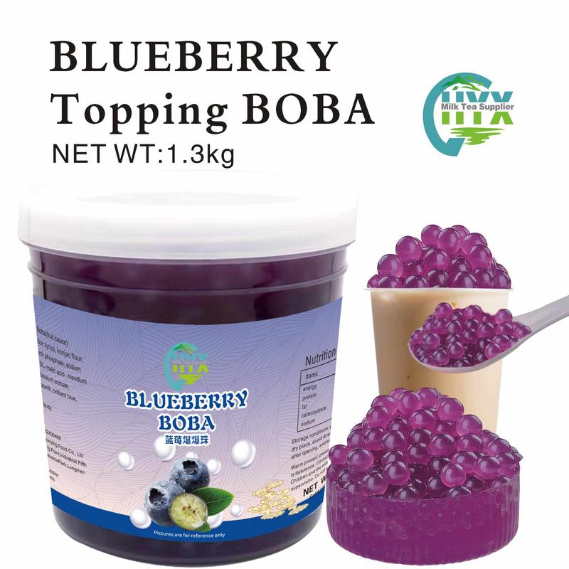 HYX BLUEBERRY FLAVORED POPPING BOBA, milk tea, fruit tea, sinkers ...