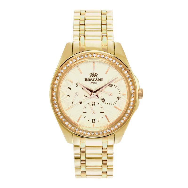 Roscani Megan E08 (Multifunction with Gemstone Bezel) Jam Tangan ...