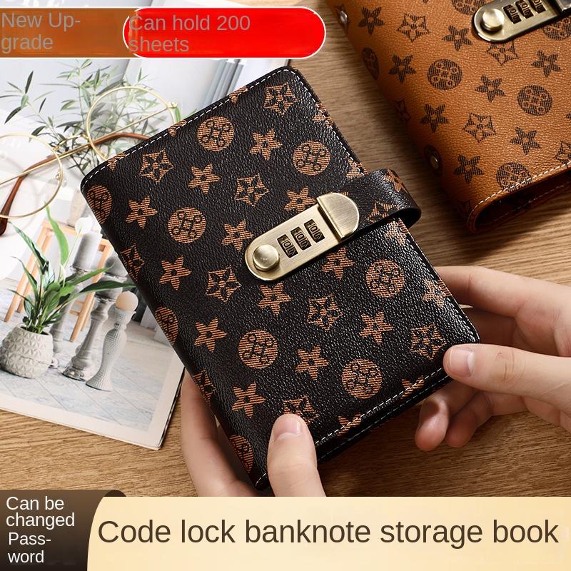 Red Money Saving Book with Password Lock and Large Capacity storage ...