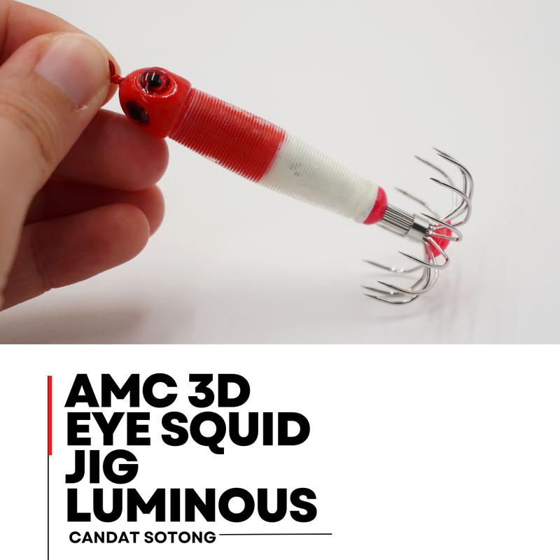 BOCEAN AMC 3D EYE SQUID JIG Luminous Pancing Sotong Eging Lure - TikTok ...