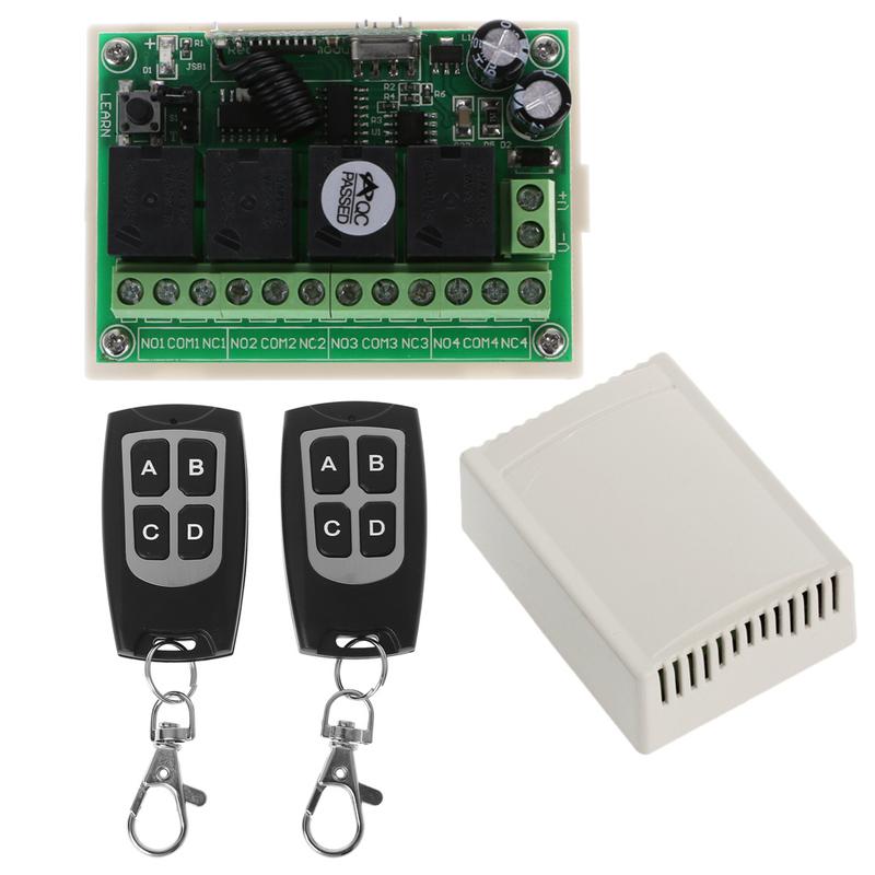 315Mhz Universal Remote Control Switch DC 14V 4CH RF Relay Receiver ...