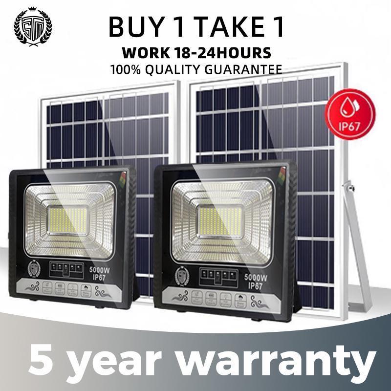 T-200 hainaxin IP67 Solar Light 5000W Outdoor LED Light Solar - TikTok ...