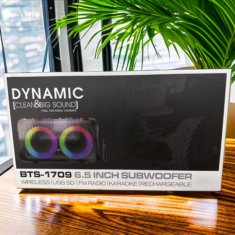YASE BTS-1709 brudo subwoofer Bluetooth 5.3 Karaoke Speaker with ...