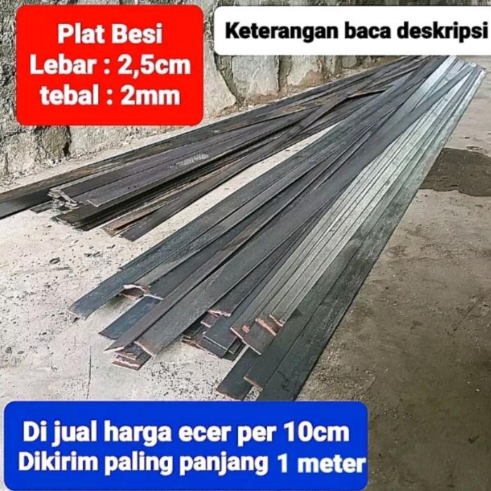 PLAT BESI STRIP PANJANG 10CM LEBAR 2,5CM TEBAL 2MM SIAP KIRIM - Shop ...