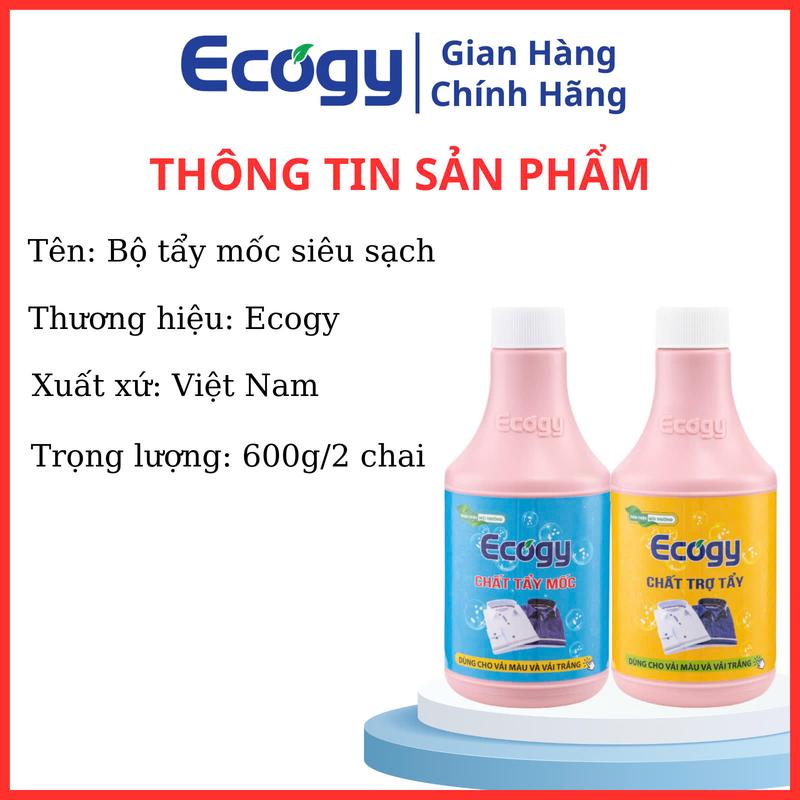 [ECOGY]; COMBO 2 Bộ tẩy mốc siêu sạch 600g/2 chai + 1 chai Nước ...
