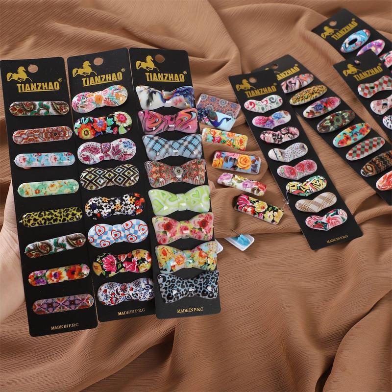8PCS/Set Floral Printed Hijab Pin Retro Elegant Brochure Muslim ...