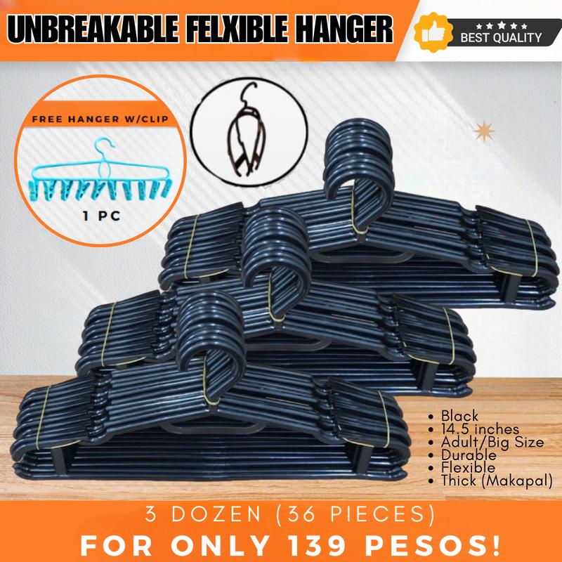3 Dozens for 100 (36pcs) Unbreakable Flexible Hanger with 1p - TikTok ...