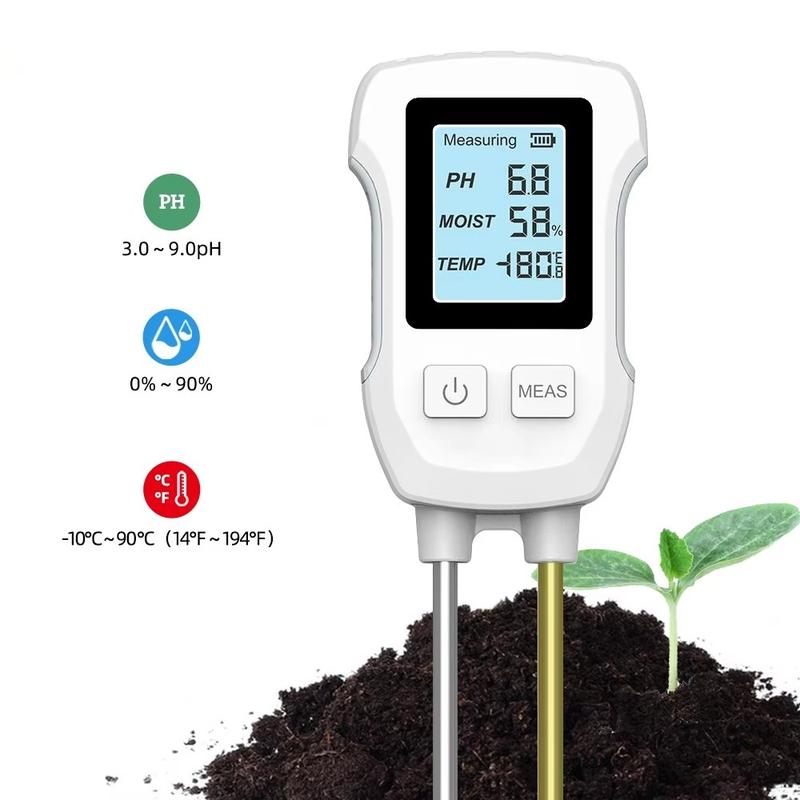 New 3 in 1 Digital LCD Soil Tester PH/Moisture/Temperature Double ...