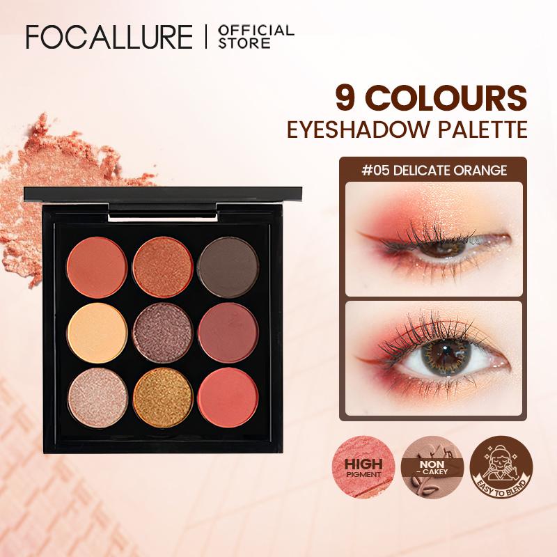 [Official] FOCALLURE 9 Color Eyeshadow Palette High pigment Eye - Shop ...