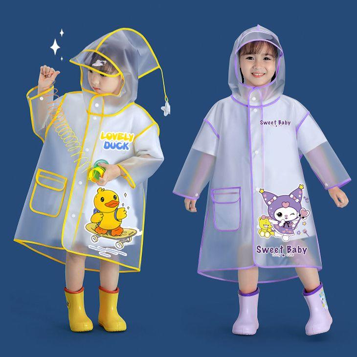 Children's Raincoat Boys' and Girls' Waterproof Full Body Poncho ...