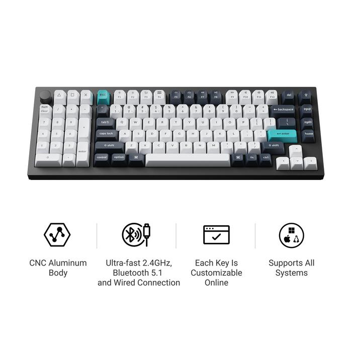 Promo Keychron Q12 Max QMK/VIA Wireless Custom Mechanical Keyboard ...