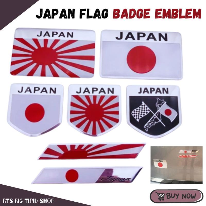 Japan Flag Logo Emblem Alloy Badge Sticker Easy Installation - TikTok ...