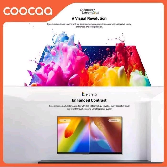 Coocaa Smart Google TV 55 Inch 55Y65 4K UHD HDR Digital Flicker Free ...