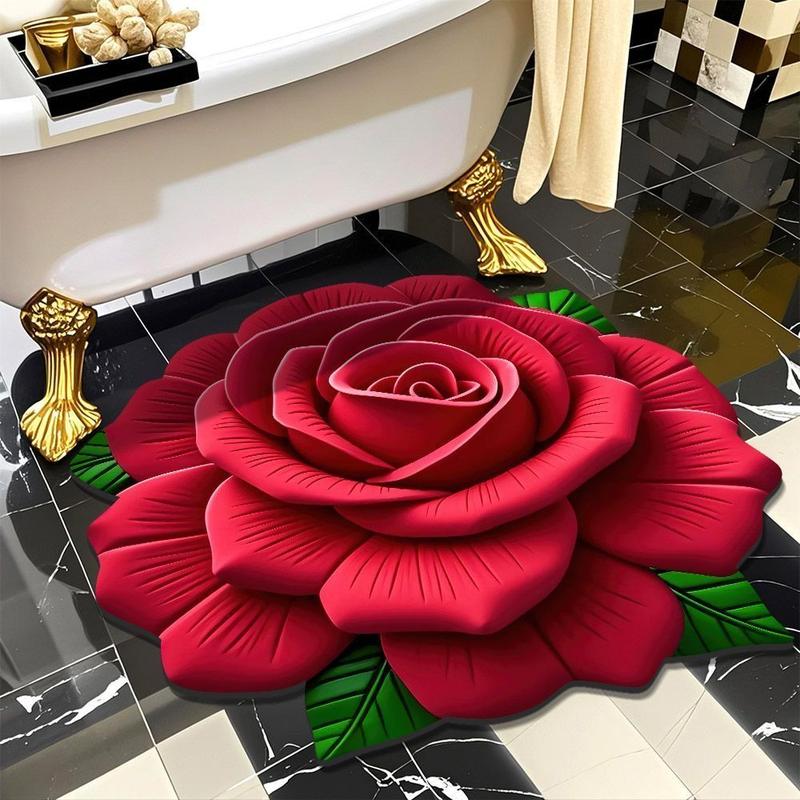 20253d Three-Dimensional Flower Floor Mat Diatom Ooze 2025 New - TikTok ...