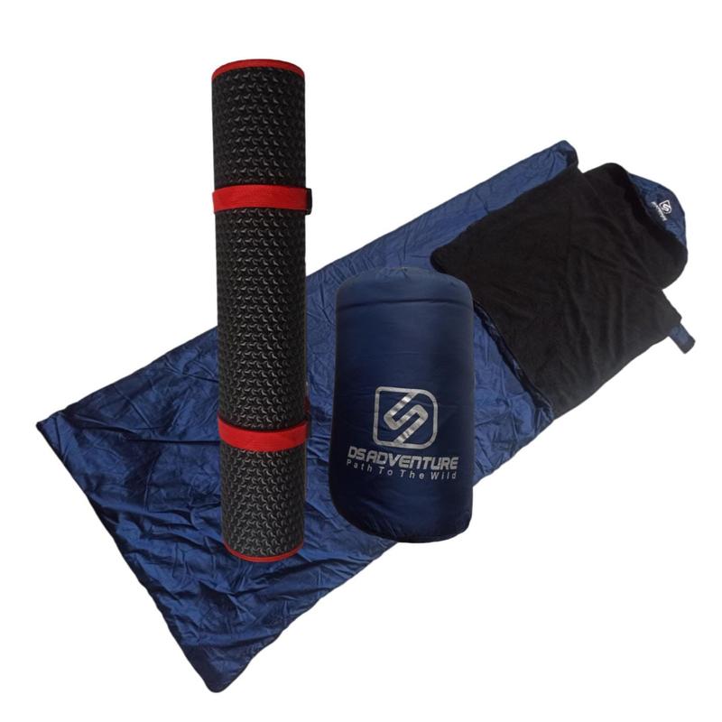Paket sleeping bag bulu ds adventure premium + matras karet 60x180 ...