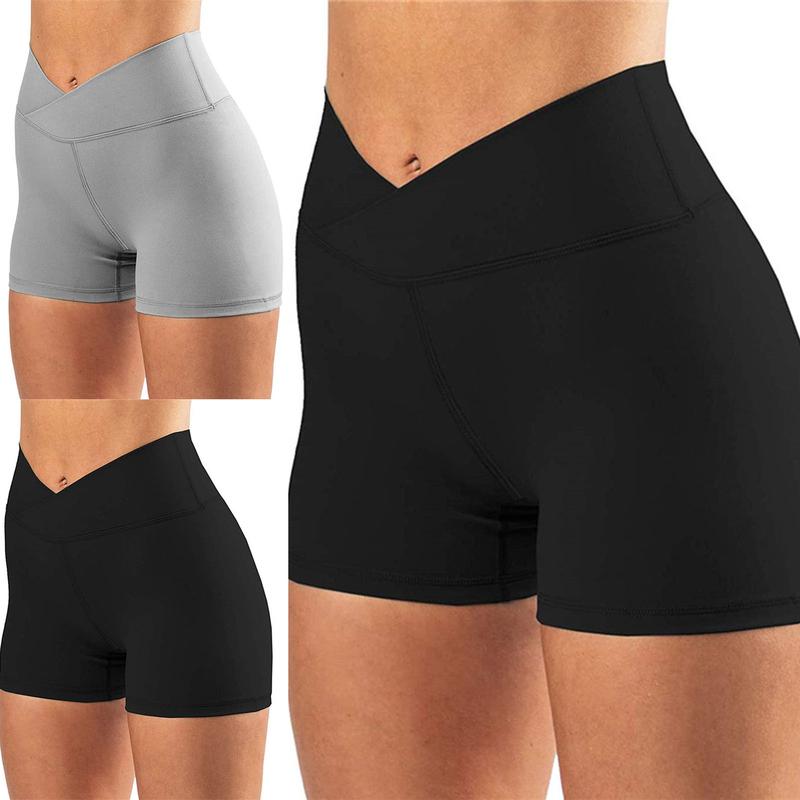 [GE] Women High Waist Solid Color Skinny Cross Waist Hip Lif - TikTok ...