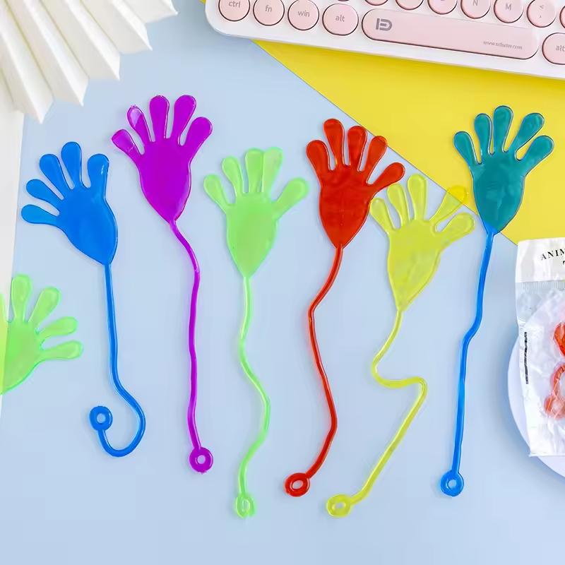1/5pcs Kids Funny Sticky Hands Toy Elastic Stretchable Slap Palm ...