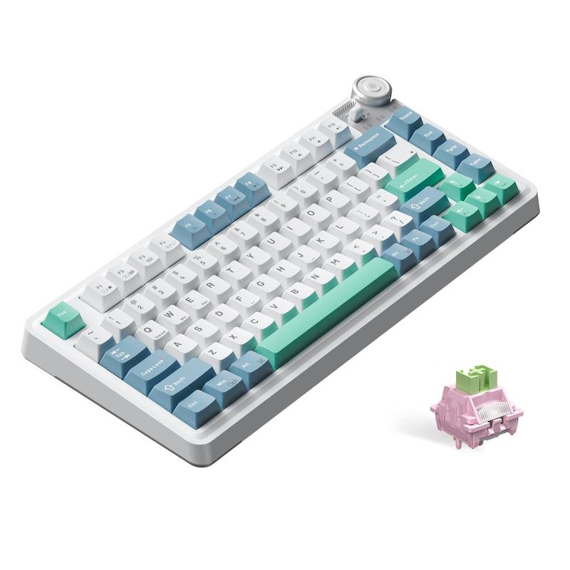 LingBao MK75 Wireless Keyboard, Rechargeable Mechanical Keyboard with ...