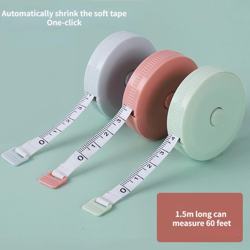 2Pcs Automatic Retractable Plastic Tape Measure 59.06 Inch Soft ...