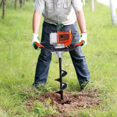 Single man post hole auger store