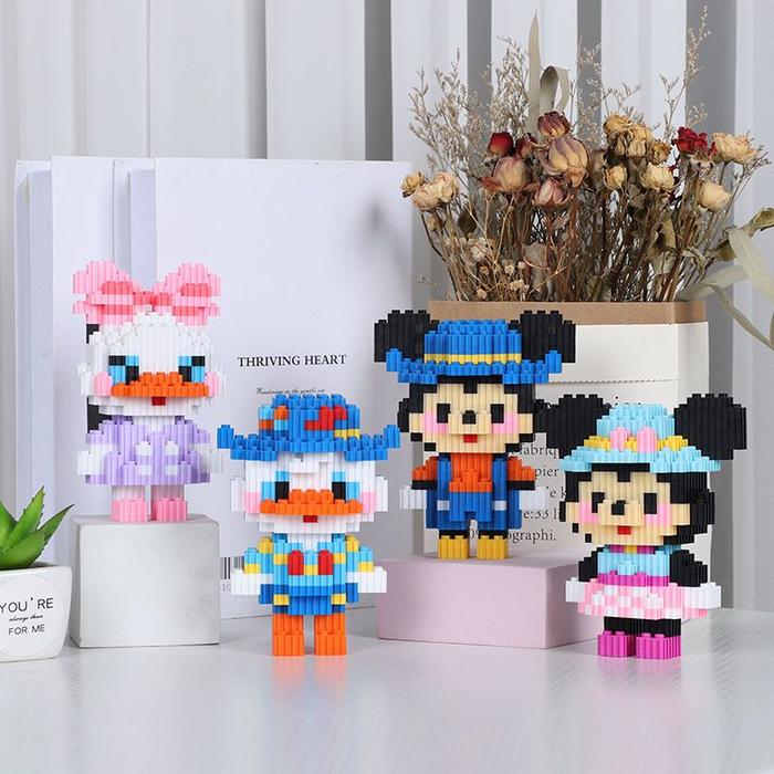 Promo [MICROBLOCKS] Mickey Minnie Donald Daisy Mikro block/ Mini Block ...