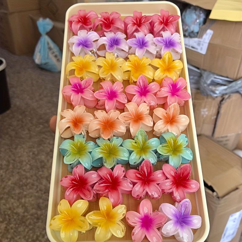 Klip Rambut Bunga untuk Wanita, Gaya Hawaii, Tersedia dalam 12pcs ...