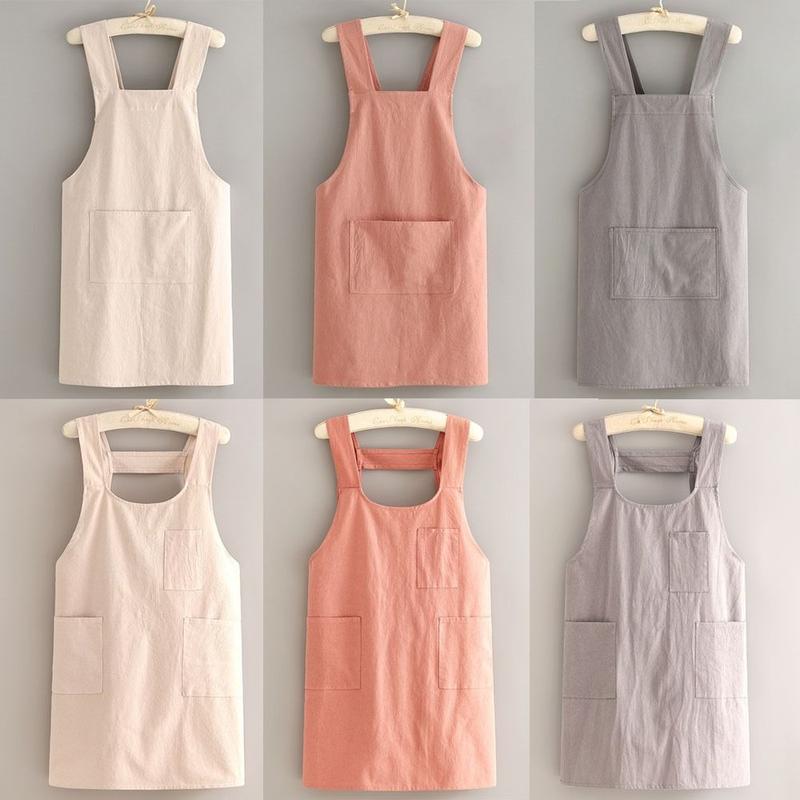 Cooking Cotton Kitchen Aprons Anti fouling Breathable Restaurant ...