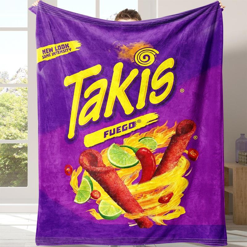 Takis Fuego Flannel Blanket, 1 Count Soft Winter Blanket, Room ...
