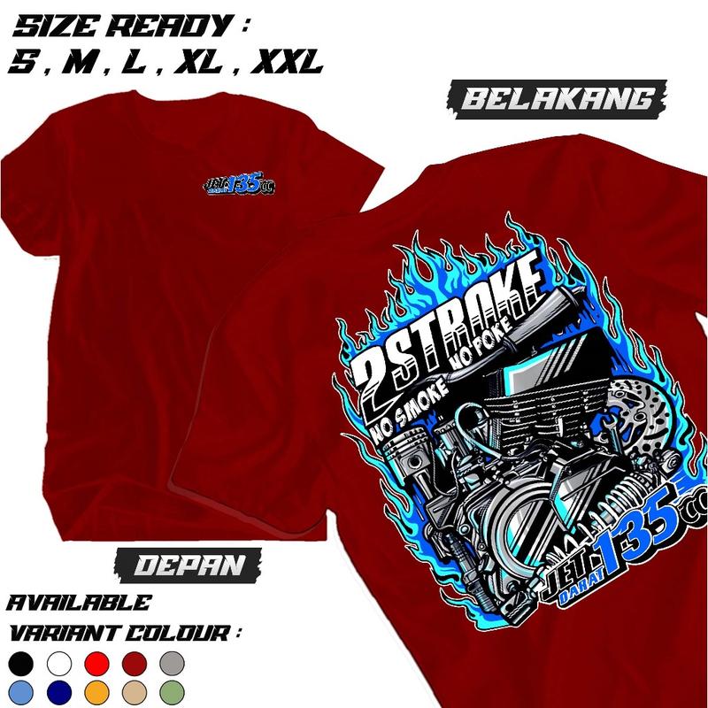 Kaos 2 STROKE RX KING JET DARAT NO SMOKE NO POKE/ kaos Distro motif ...