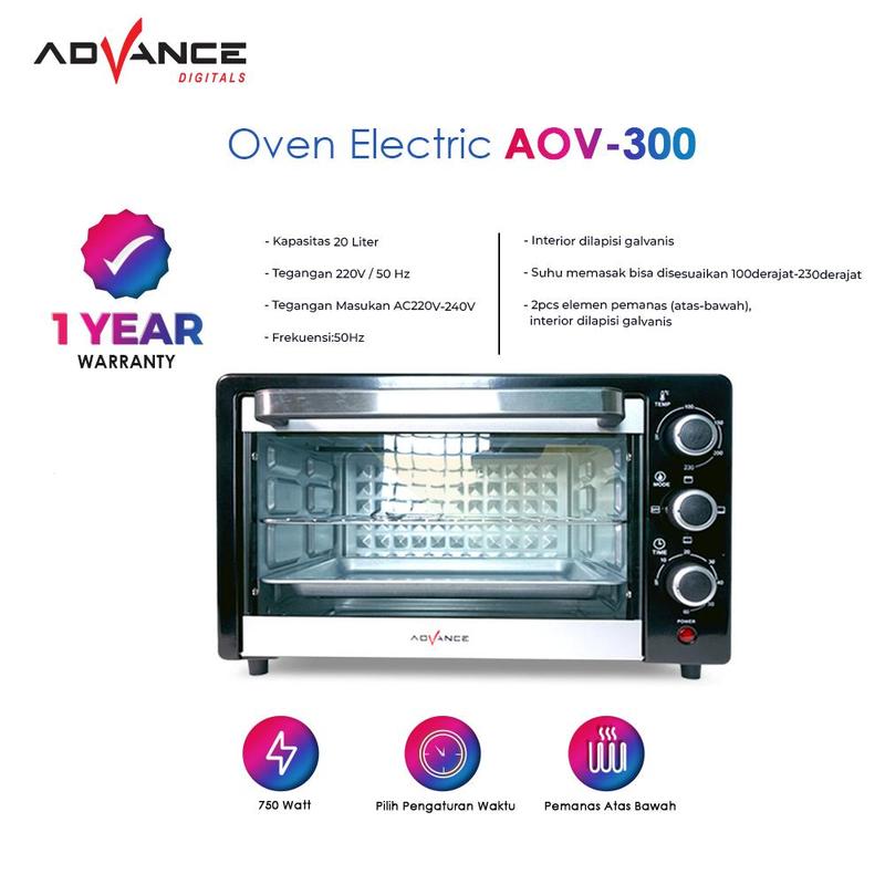 Electric Oven Advance AOV-300 Oven listrik Multifungsi 20L - - Shop ...