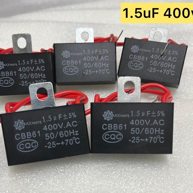 5pcs electric fan capacitor 1.5uf/2 uF 400v red wire - TikTok Shop ...