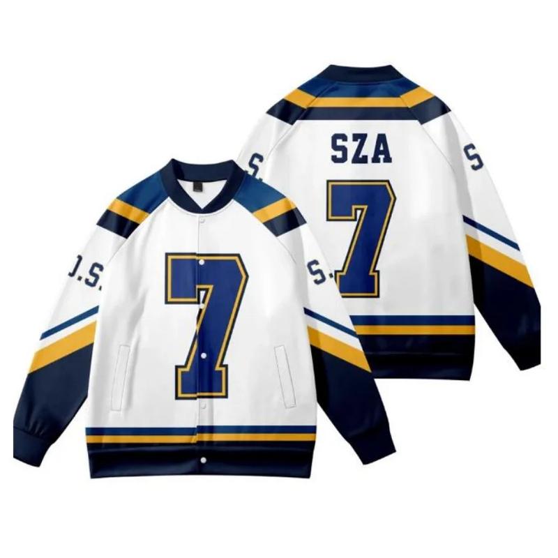 SZA Jersey SOS new album merch baseball jacket women men bomber ...