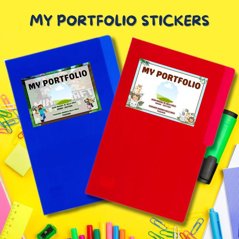 Personalized Portfolio Stickers for School Projects - TikTok Shop ...